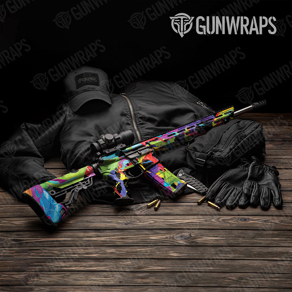 AR-15 Paint Splatter Gun Skin Vinyl Wrap | GunWraps – GunWraps.com
