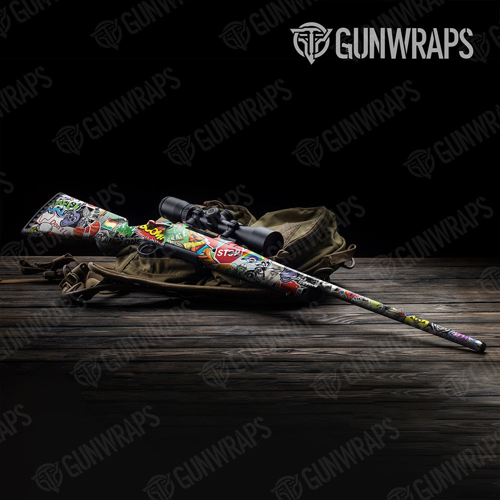 Rifle Sticker Bomb Gun Skin Vinyl Wrap | GunWraps – GunWraps.com