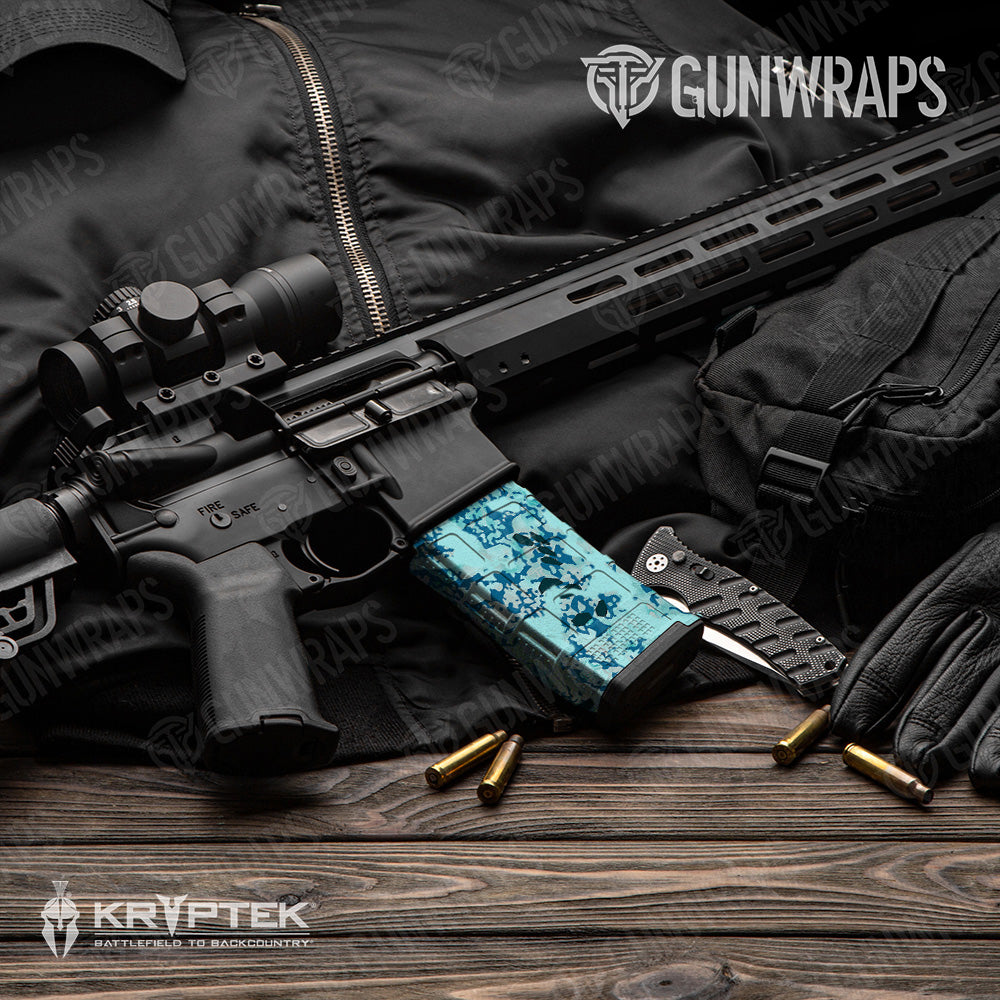 Kryptek Obskura Glacier Camo Gun Wrap for AR 15 Mag Well – GunWraps.com